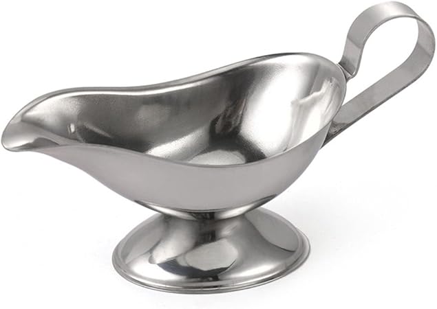 kentop 3 oz Saucière en acier inoxydable avec pied en métal, pour ...