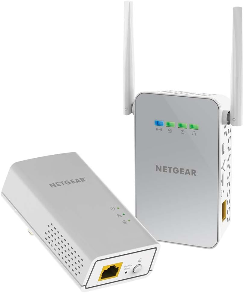 NETGEAR Powerline WiFi 1000 Mbps, 1x PL1000 & 1x PLW1000 Access Point ...