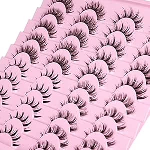 Amazon.com: Manga Lashes Natural Look Anime False Eyelashes 20 Pairs ...
