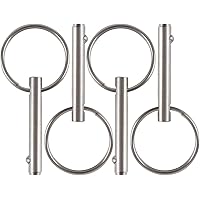 Amazon.com : Diameter 3/16" Stainless Steel Black Nylon Head Pull Pin ...