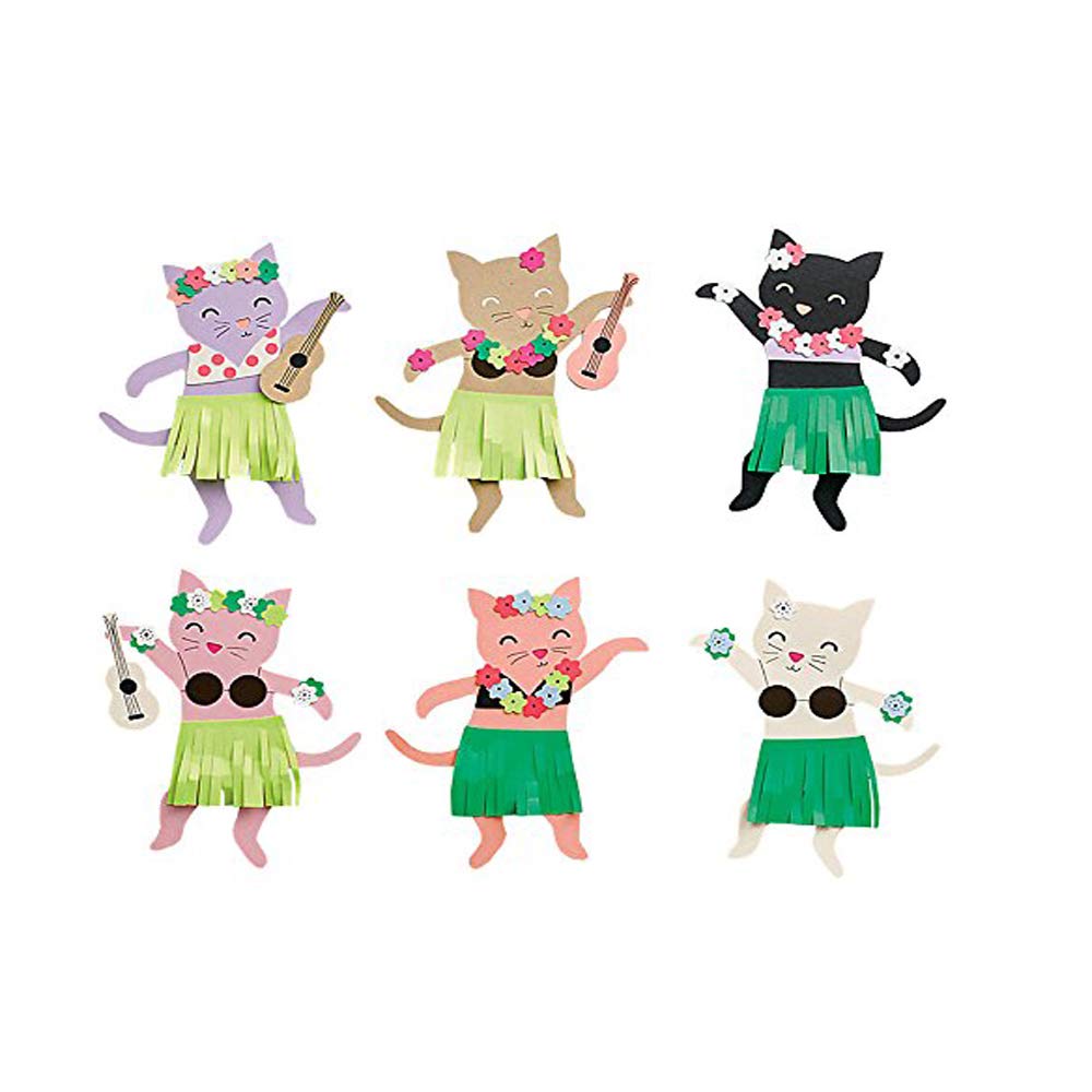 Craft Supplies Hula Cats Paper Craft Kit Paper Art Set Paper Source ...