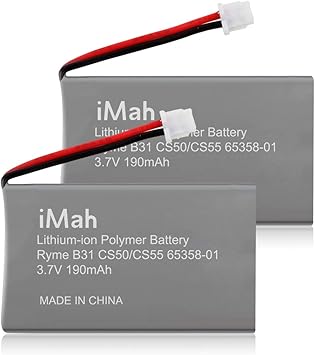 Amazon.com: Replacement for Plantronics CS50/CS55 Headset Battery 65358 ...