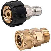 Amazon.com: AURORA CAR Pressure Washer Adapter Set, Quick Connect Kit, Metric M22-14mm Female ...