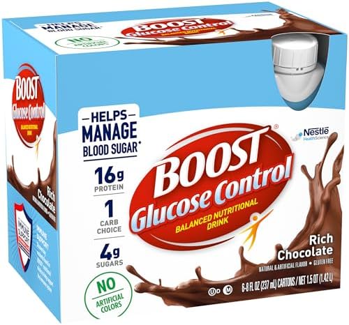 Boost Glucose Control Balanced Nutritional Drink, Rich Chocolate, Helps ...