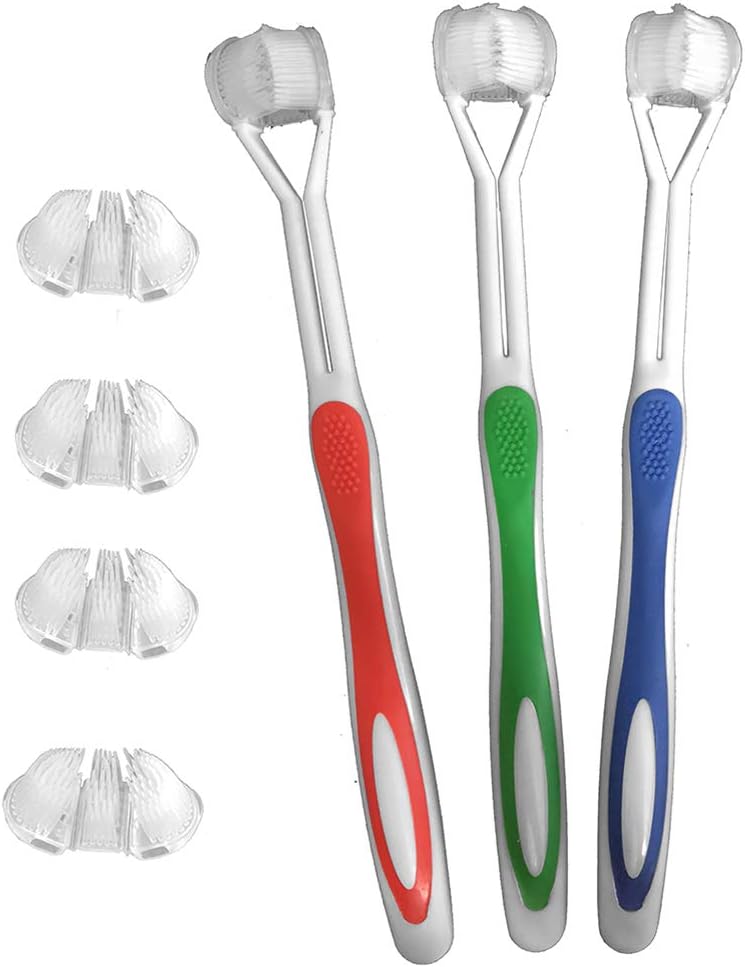 Amazon.com: SUPVOX 7pcs Three Sided Toothbrush Replaceable Dual Brush ...