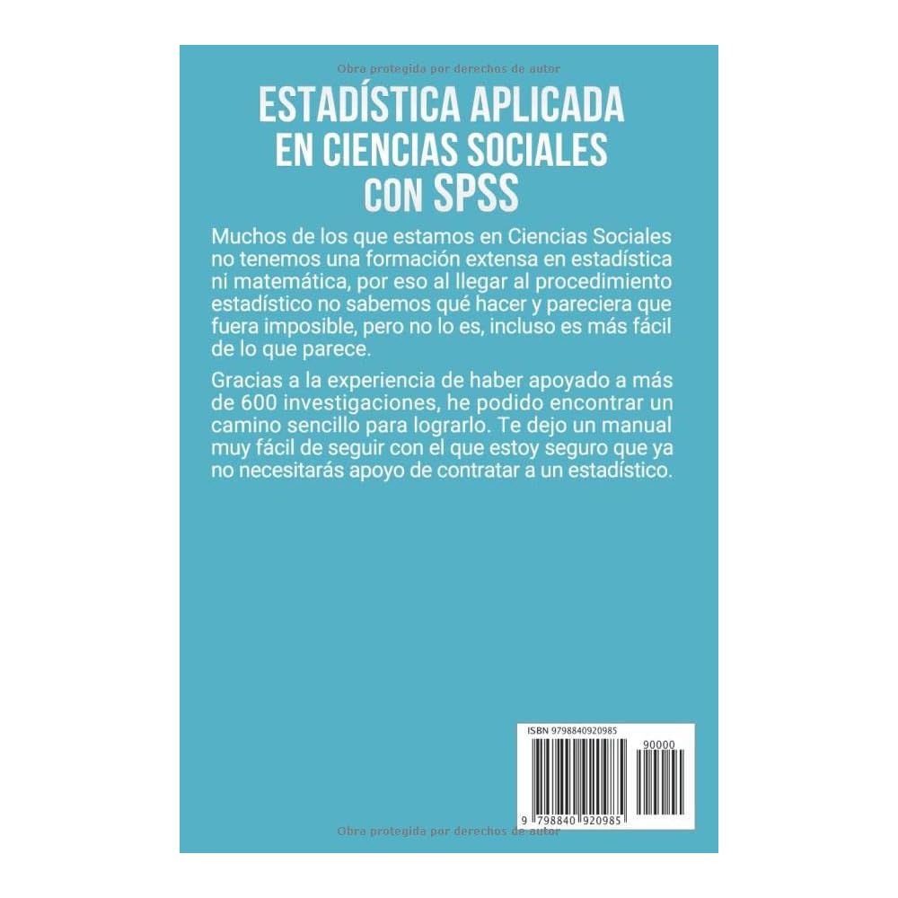 Buy Estadística aplicada en Ciencias Sociales con SPSS: Manual práctico ...