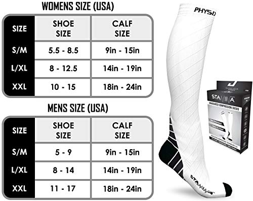 Physix Gear Sport Compression Socks for Men & Women 20-30 mmHg ...