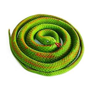 Large Green Plastic Snake Toy 49" Realistic Flexible Snake Educational ...