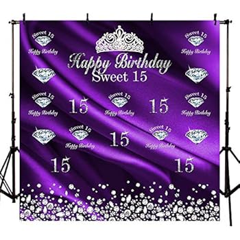 Amazon.com : MEHOFOTO Sweet 15 Crown Diamond Photo Background Happy ...