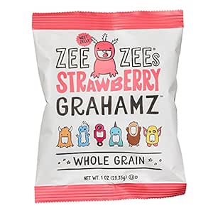 Amazon.com: Zee Zees Strawberry Grahamz, Nut Free, Whole Grain, 1 oz ...