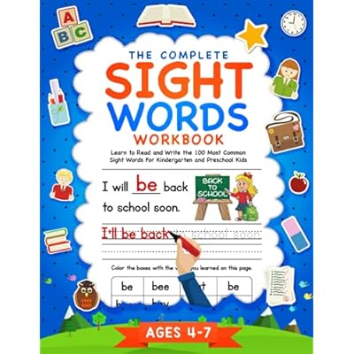 Sight Words Workbook: Learn to Read and Write Common Words | Ages 4-7 ...