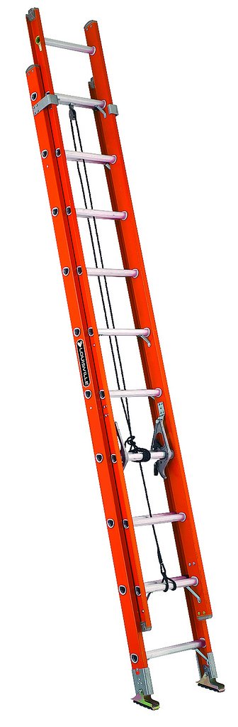 Louisville Ladder 32-foot Fiberglass Extension Ladder, 300-Pound Load ...