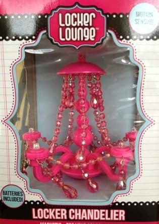 Locker Lounge Hot Pink Chandelier LED Lights Motion Sensor Magnetic For ...