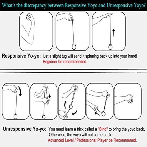 MAGICYOYO Yoyo Responsive Metal for Kids Beginners Toy, Professional ...