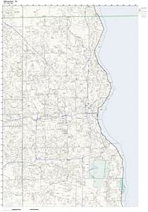 Amazon.com: ZIP Code Wall Map of Milwaukee, WI ZIP Code Map Laminated ...