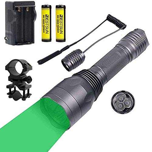 Green Hunting Light, 3Pcs Green LED Predator Light 350 Yards Coyote ...