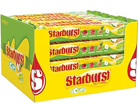 Starburst Sour Fruit Chews 45 g (Pack of 24): Amazon.co.uk: Grocery