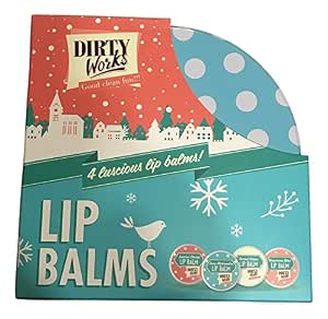 Amazon.com: Dirty Works Luscious Lip Balms Gift Set of 4: Beauty