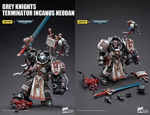 JOYTOY 1/18 Action Figures Warhammer 40k Mecha-Grey Knights Terminator Incanus Neodan on Galleon ...