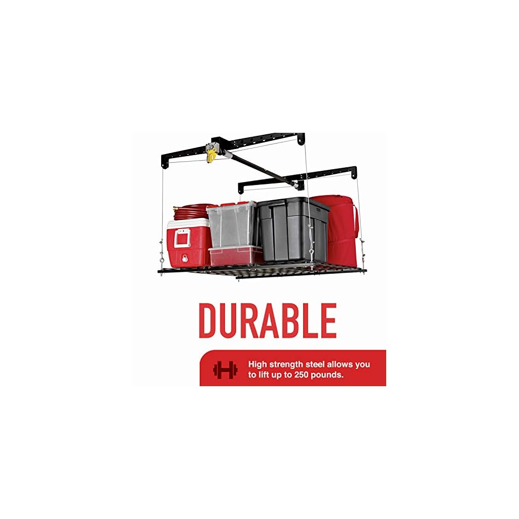 Racor - PHL-R, Garage Ceiling Storage Rack Lift - The Best Winch