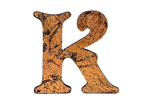 Copper K Metallic Look Large 4inch 11cm Wooden Letters Free ...