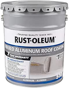 Rust-Oleum 301997 510 Fibered Aluminum Roof Coating 5 gal - - Amazon.com
