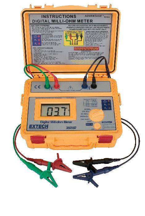 Amazon.com: Extech 380460 Precision 110VAC Milliohm Meter,Black ...