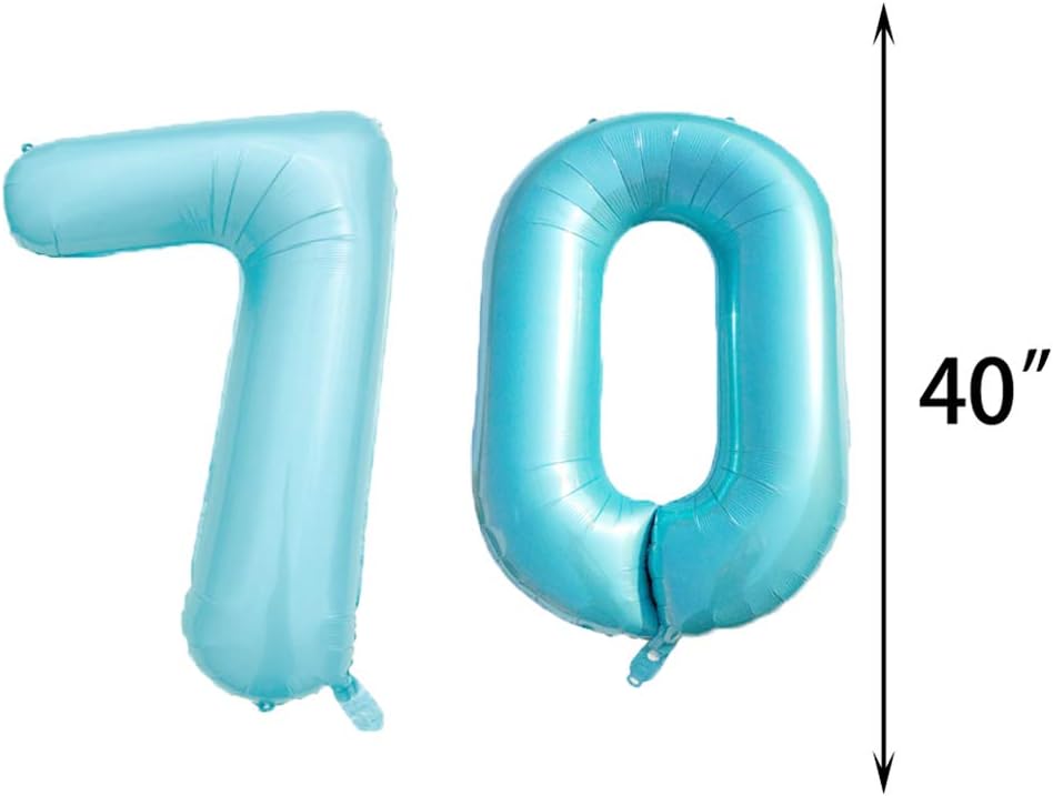 70th Birthday Decorations Party Supplies,70th Birthday Balloons Blue ...
