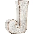 Amazon.com: CraftyCrocodile 7" Galvanized Metal 3D Wall Letter J Block ...