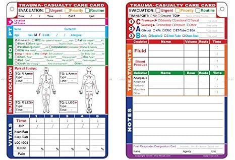 Amazon.com : TCCC Card - - Tactical Casualty Care and M.I.S.T. Package ...