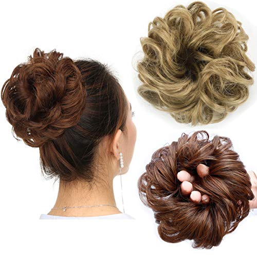 Messy Bun Hair Piece Thick Updo Scrunchies Synthetic Hair Extensions ...