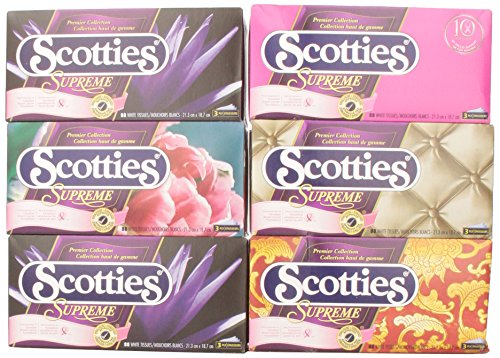Scotties Supreme Facial Tissue, 3-ply, 88 sheets per box - 6 Pack ...