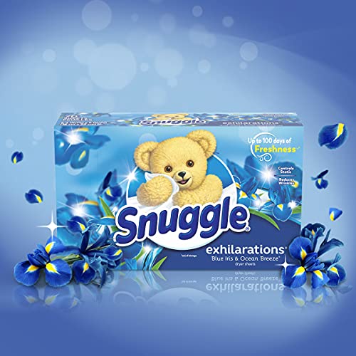 Snuggle Fabric Softener Dryer Sheets, Blue Iris & Ocean Breeze, 70 Count | Pricepulse