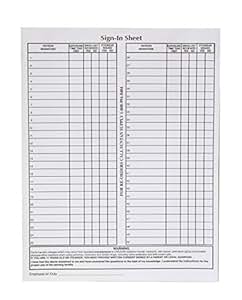 Amazon.com : Tanning Salon Customer Sign-In Sheets : Office Products