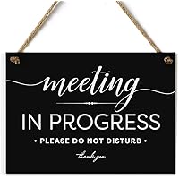 Amazon.com: 5x7 Inch Meeting in Progress Do Not Disturb Sign ...