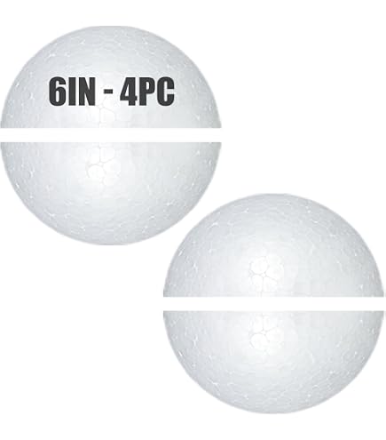 Half Sphere Crafjie 2PCS 8 Inchs White Foam Balls Half Round ...