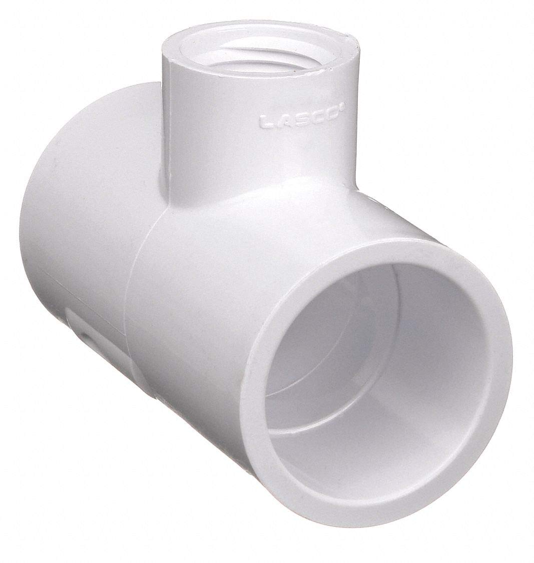 1 Socket X 1 Socket X 1 2 FNPT PVC Reducer Tee Hydraulics Pneumatics