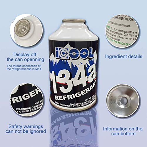 ICOOL R134a For Automotive AC Use 12oz Made In USA (12 Pack) on Galleon ...