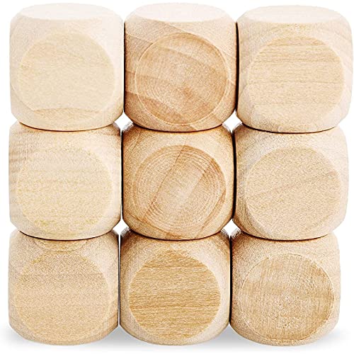 Unfinished Wooden Dice, Blank Square Blocks (0.75 in, 60-Pack) in Oman ...