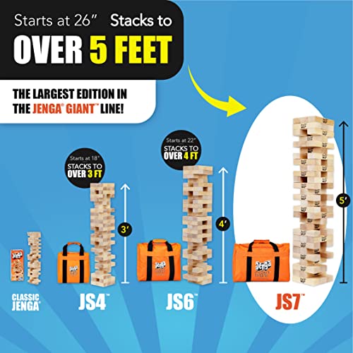Jenga Official Giant JS7 - Jumbo Large Size Stacks to Over 5 feet ...
