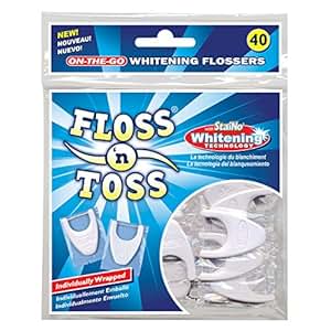 Amazon.com : Staino Floss 'n Toss, Individually Wrapped Flossers, Waxed ...