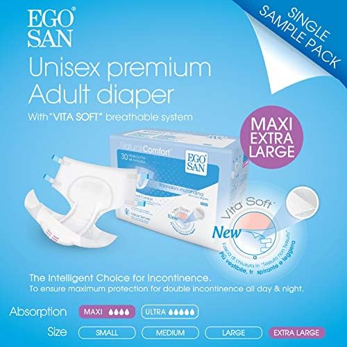 EGOSAN Maxi Incontinence Adult Diaper Brief Maximum Absorbency and ...