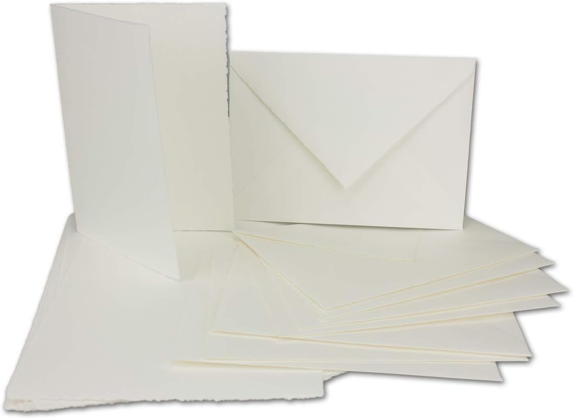 Set of 30 Real Bed Paper Cards DIN A6 Folding Cards + DIN C6 Envelopes ...
