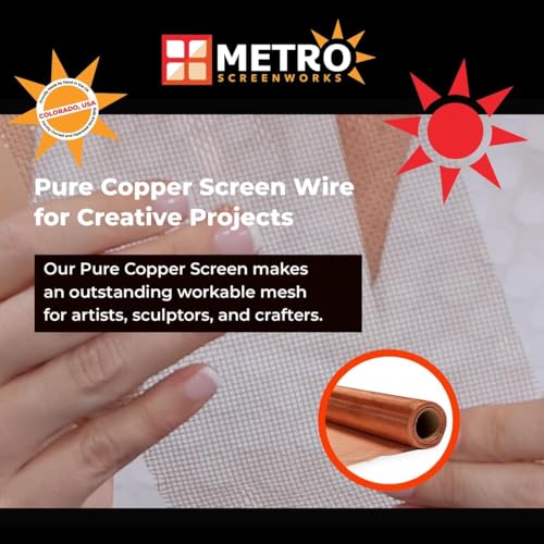 Mua 99.999% Pure Copper Mesh Screen Roll 36-in x 6-ft - Conductive ...