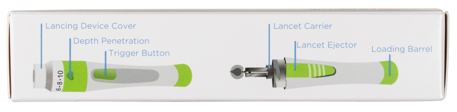 Mua Lancing Device with Ejector for Diabetes Testing, Adjustable for ...