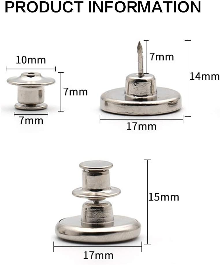 1 Set 8pcs Perfect Fit Button Pins for Jeans, Detachable and Removable ...