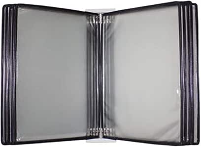 Wall Mounted A4 Poster Flip Book Display Black with 10 Panels and 20 ...