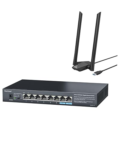 BrosTrend 8-Port 2.5G Ethernet Switch Multi-Gigabit Unmanaged Network ...