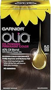 Amazon.com : Garnier Olia Oil Powered Permanent Color, Medium Brown [5. ...