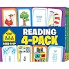 School Zone - Reading 4-Pack Flash Cards - Ages 4+, Kindergarten, 1st ...